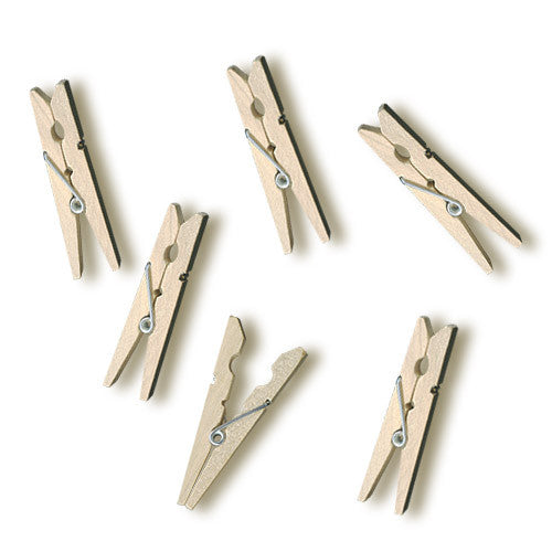 Medium Spring Pins - 40 Unfinished Wood Clothes Pins – Pepperell Crafts