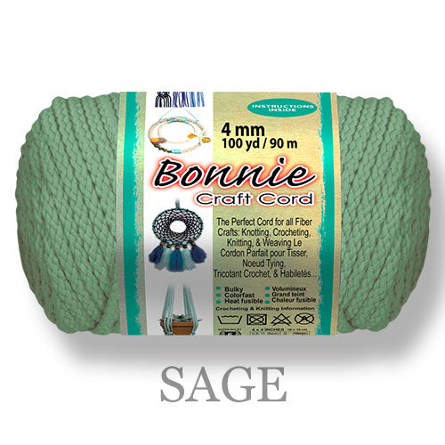 4mm Bonnie Braid cord 100 yards polypropylene macrame yarn – Pepperell ...
